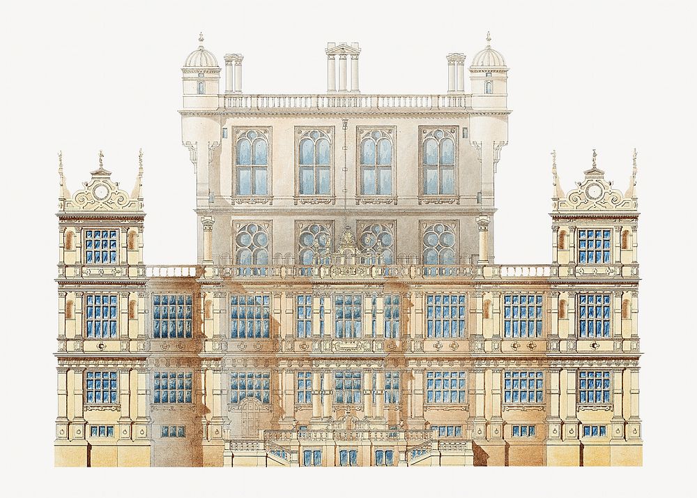 Aesthetic building vintage illustration. Remixed | Premium Photo ...