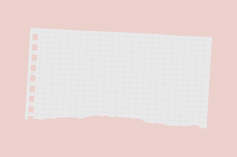 Ripped grid paper collage element | Free PSD - rawpixel