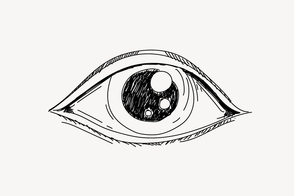 Human eye line art illustration | Free Photo - rawpixel