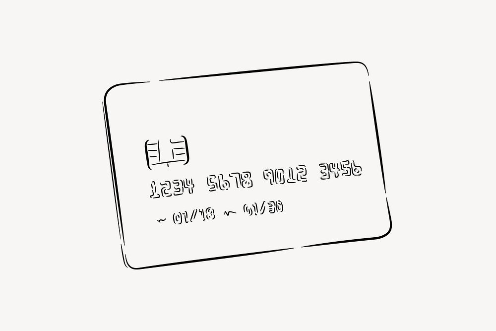Credit card line art illustration | Free Photo - rawpixel