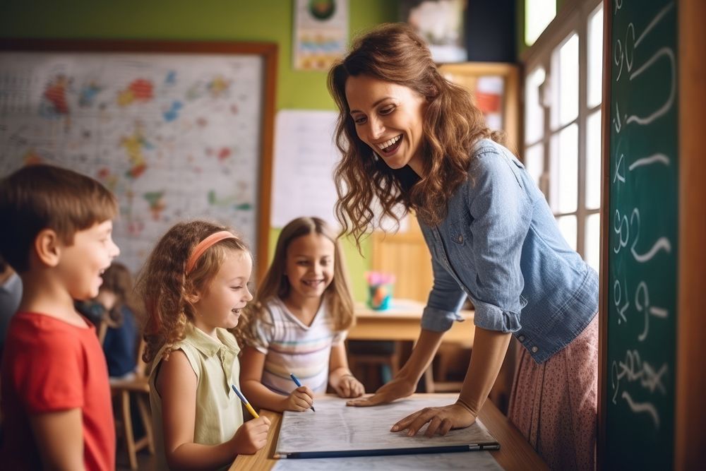 Teacher in happy classroom | Premium Photo - rawpixel