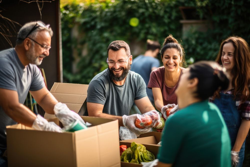 Volunteers helping with food donation | Free Photo - rawpixel