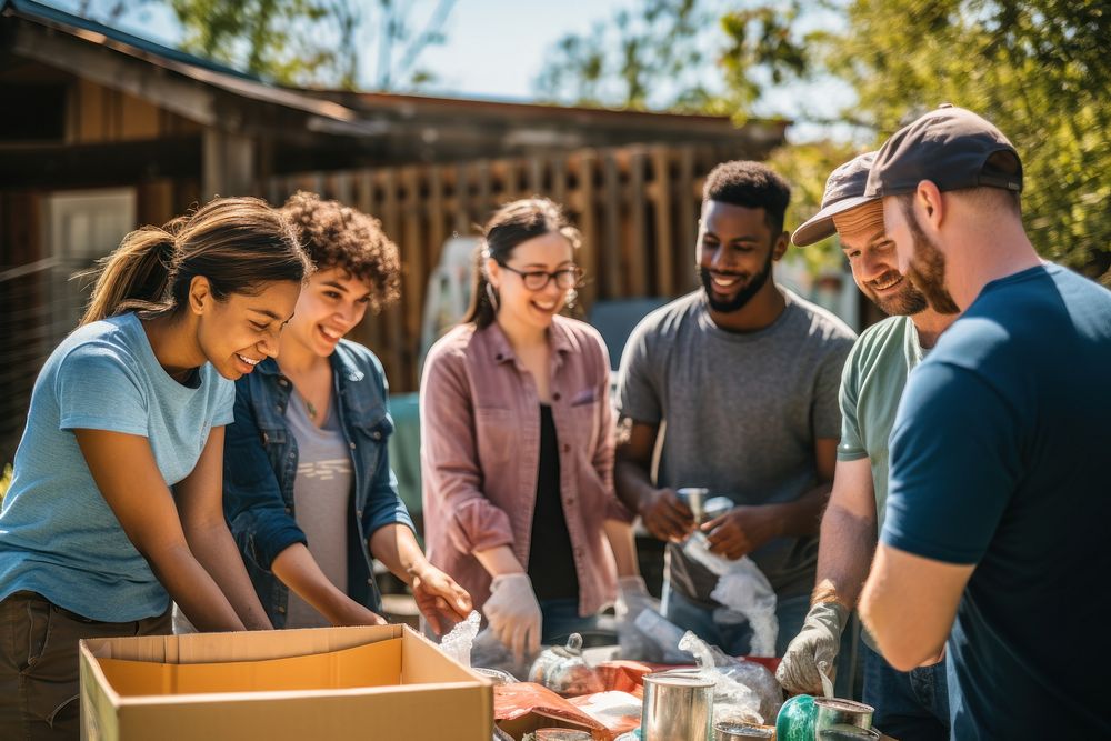Volunteers helping food bank AI | Free Photo - rawpixel