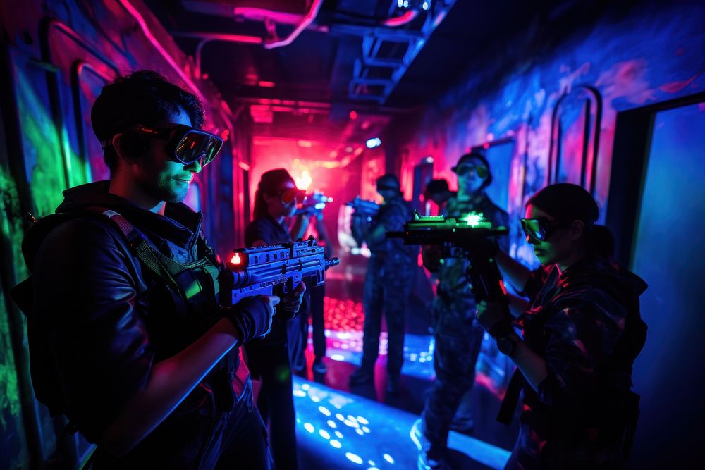 People playing laser tag | Premium Photo - rawpixel