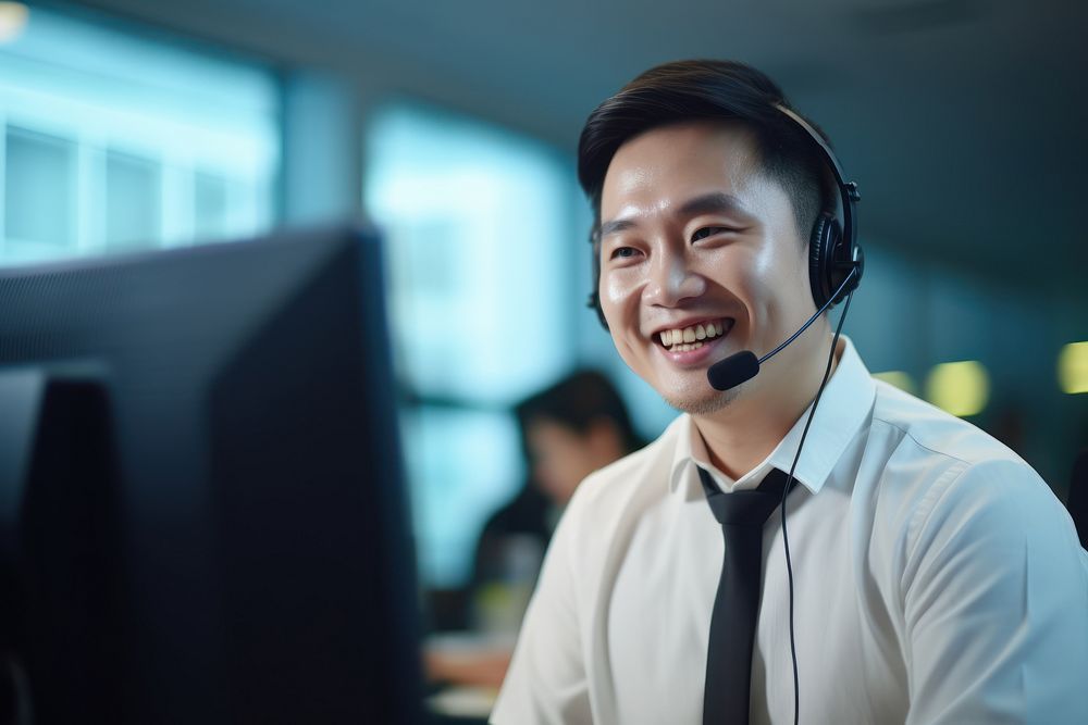 Happy customer service man | Premium Photo - rawpixel