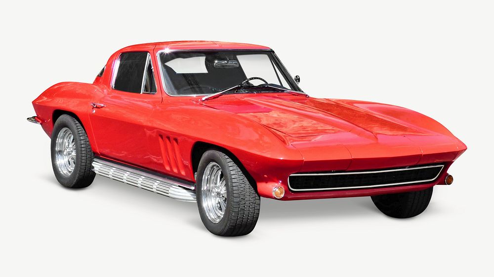 Red vintage fast car isolated | Free PSD - rawpixel