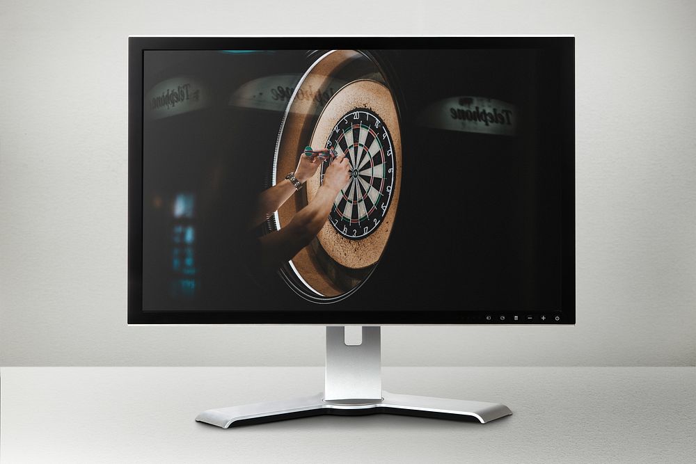Computer screen with dartboard wallpaper | Free Photo - rawpixel