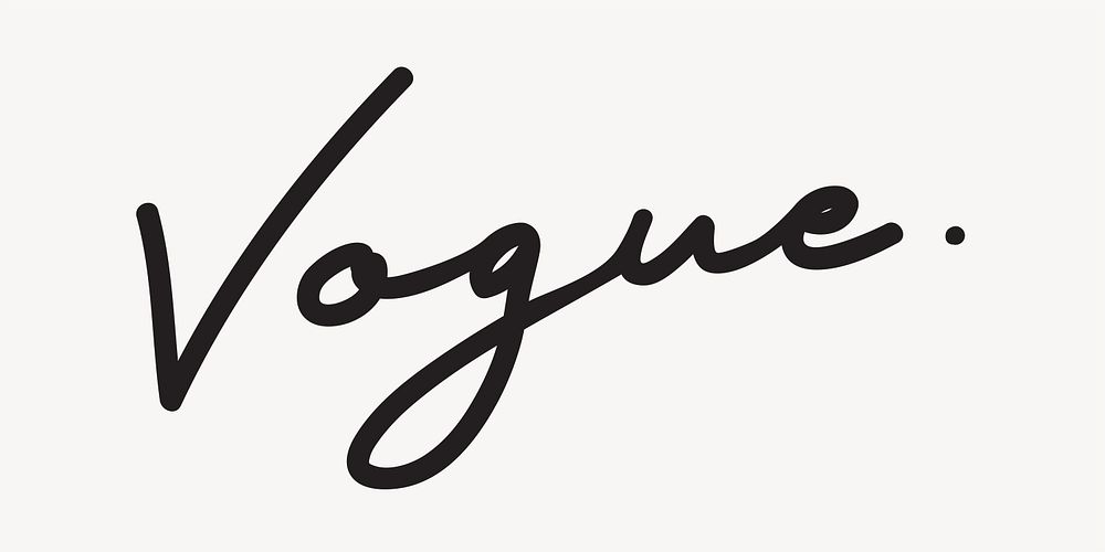 Vogue word, black calligraphy collage | Premium Vector - rawpixel