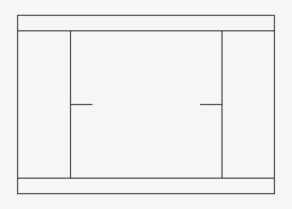 Tennis court outline, design element | Premium Vector - rawpixel