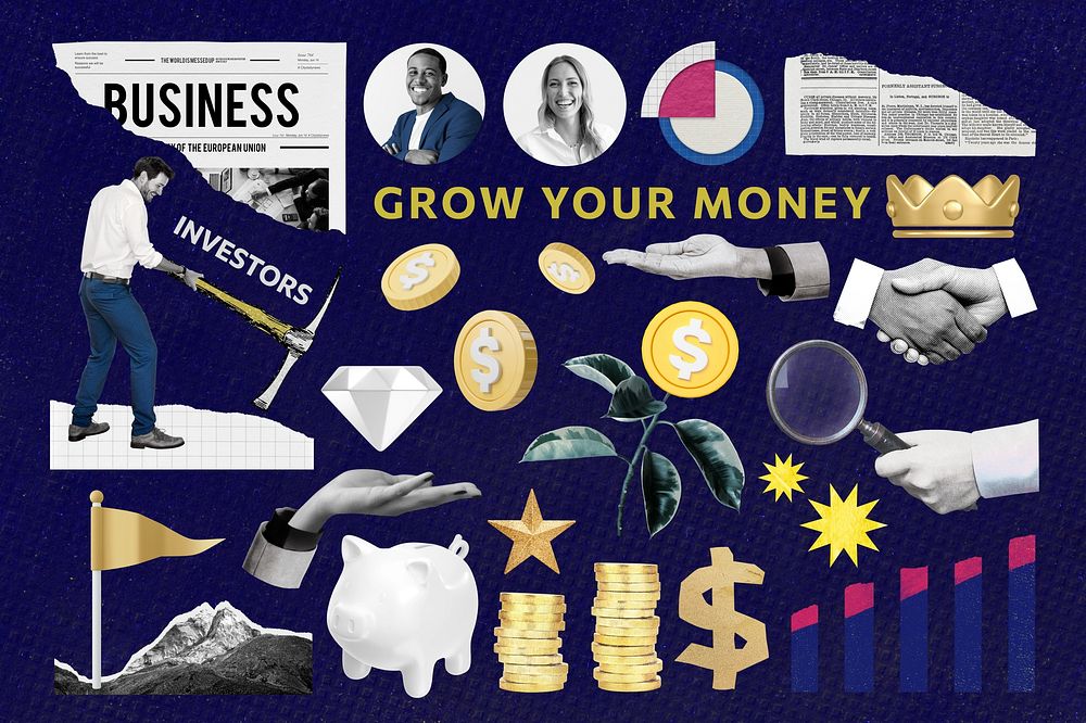 Financial business, investment, money collage | Premium Photo - rawpixel