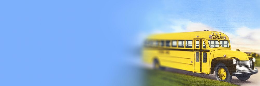 School bus border background | Premium Photo - rawpixel