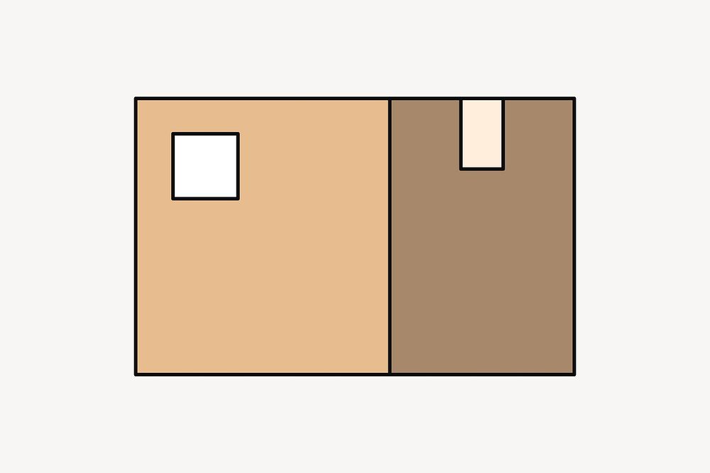 Moving cardboard box, flat illustration | Free Photo - rawpixel