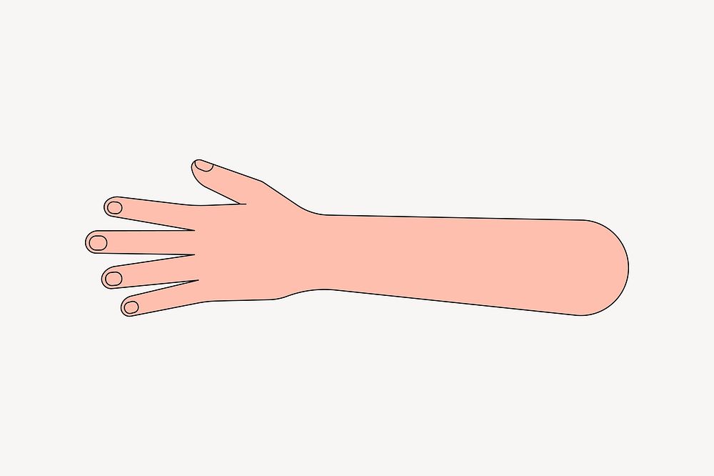 White hand gesture, flat illustration | Free Photo - rawpixel