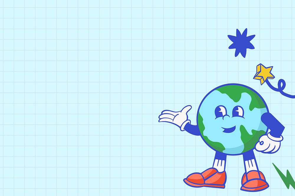 Blue retro eco friendly background | Free Photo Illustration - rawpixel