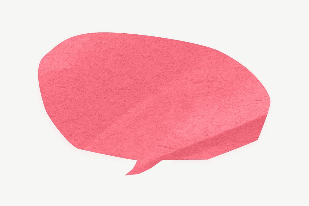 Pink speech bubble, communication paper | Premium PSD - rawpixel