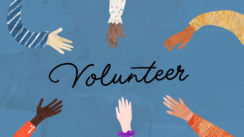 Volunteer word, paper craft collage | Premium Photo Illustration - rawpixel