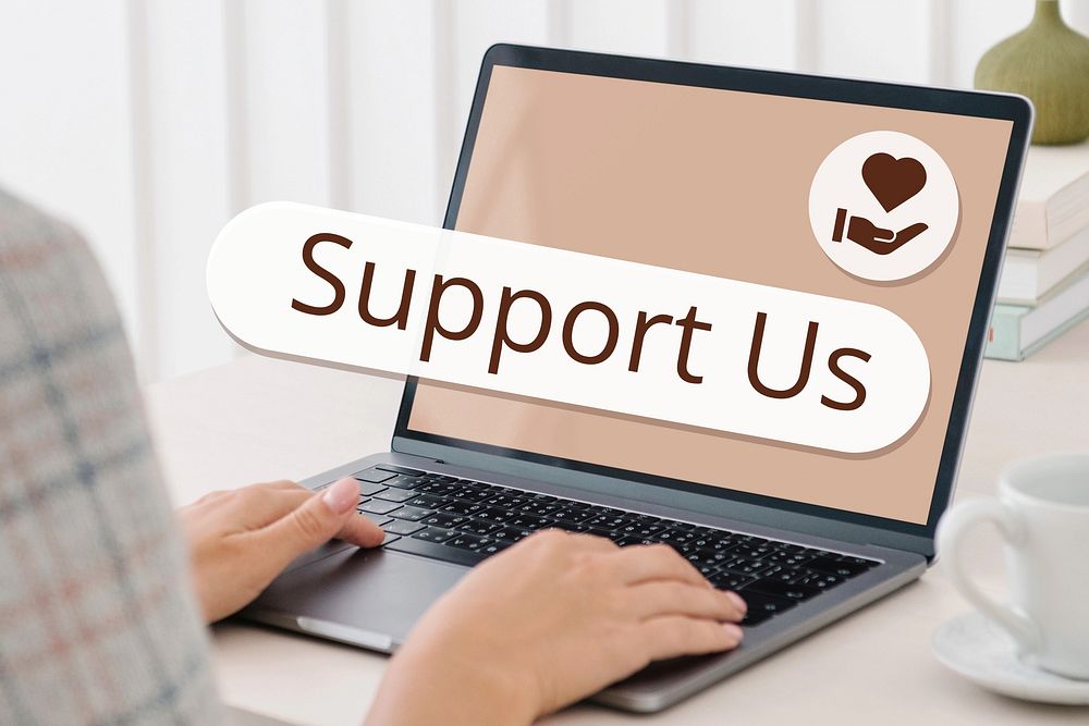 Support us search screen laptop | Free Photo - rawpixel