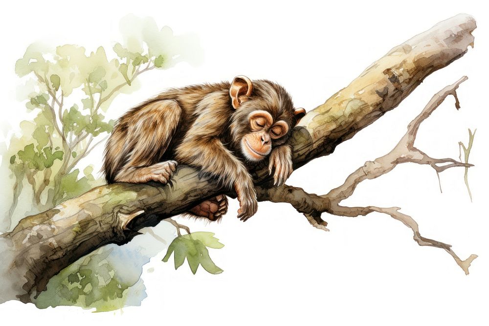 Monkey climbing tree wildlife animal | Free Photo Illustration - rawpixel