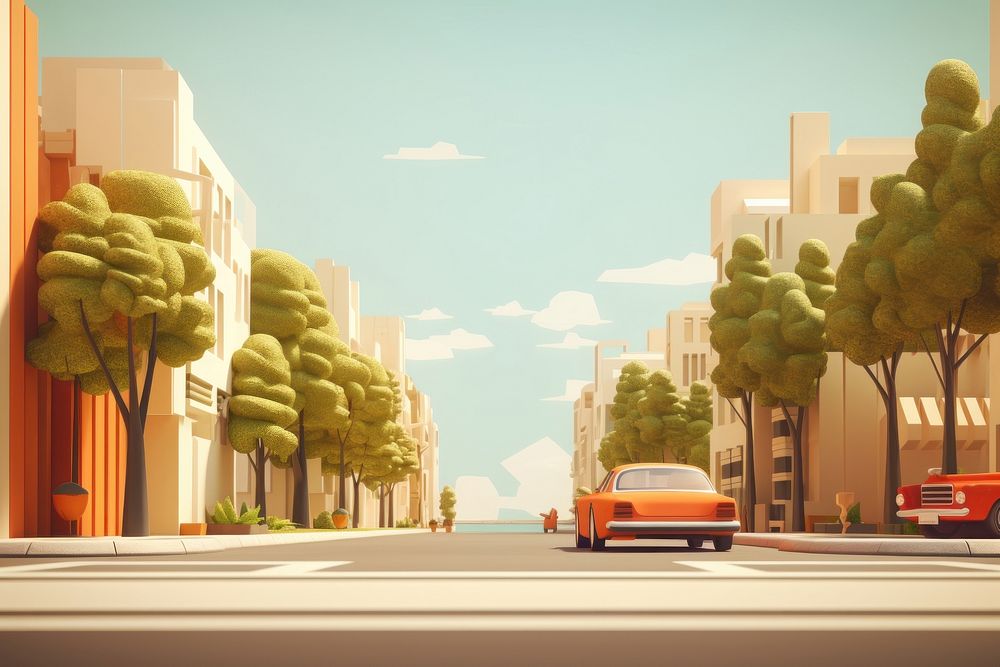 Street car architecture building. | Free Photo Illustration - rawpixel