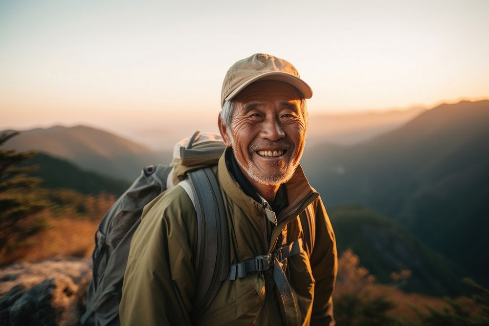 Backpack hiking adult happy. AI | Free Photo - rawpixel