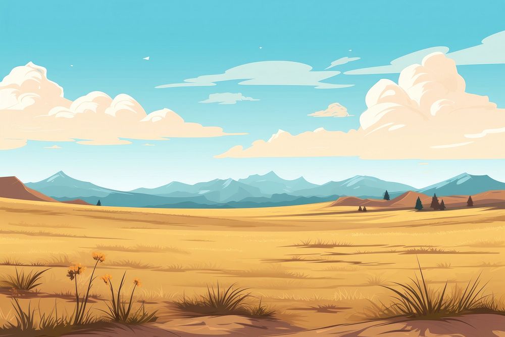 Landscape backgrounds grassland outdoors. | Premium Photo Illustration ...