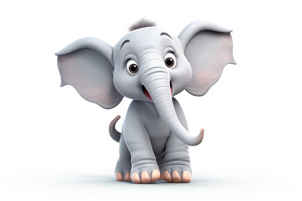Elephant wildlife cartoon mammal. AI | Premium Photo Illustration ...