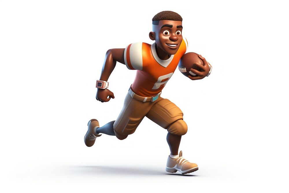 Football running cartoon sports. AI | Premium Photo Illustration - rawpixel