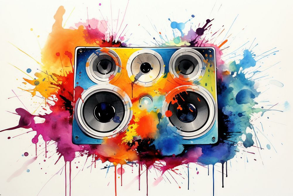 Loudspeaker painting art electronics. AI | Free Photo Illustration ...