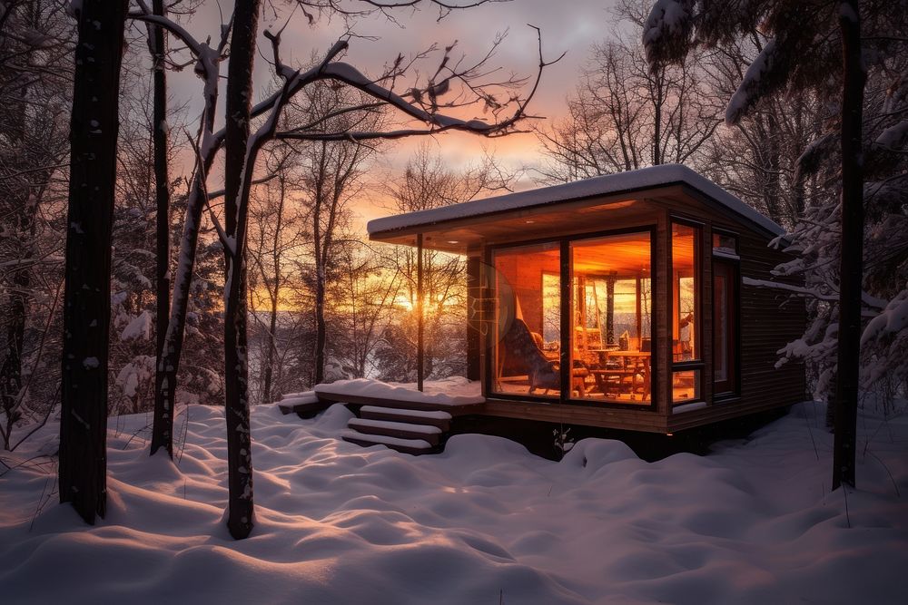 Architecture building winter house. | Free Photo - rawpixel