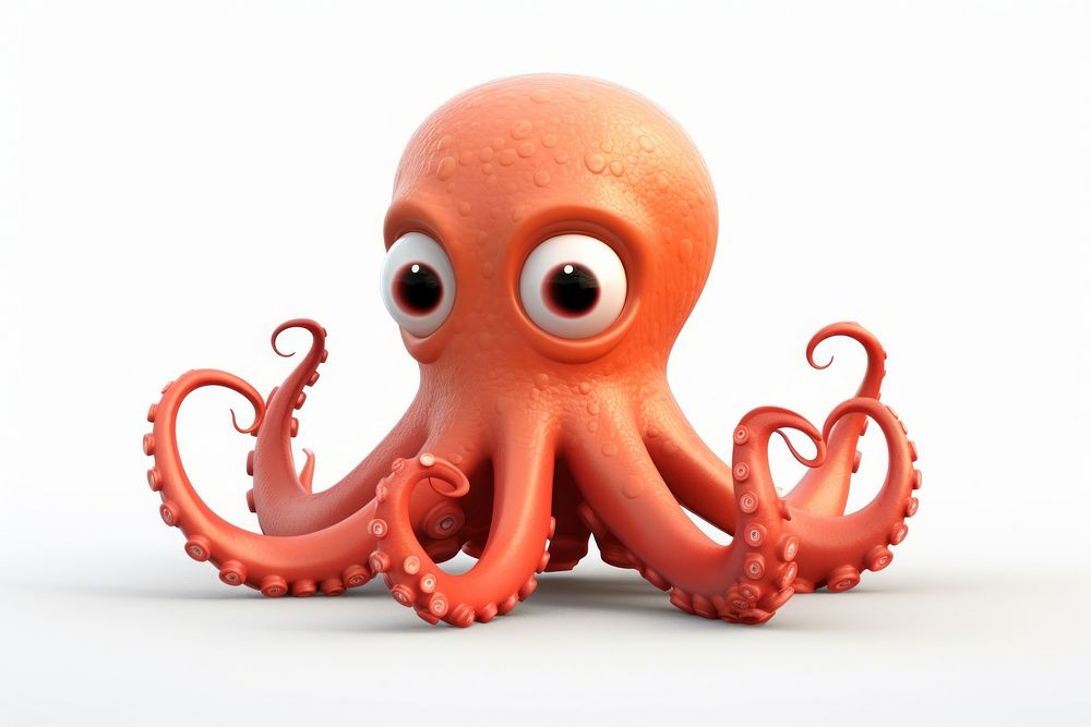Octopus cartoon animal invertebrate. | Premium Photo Illustration ...