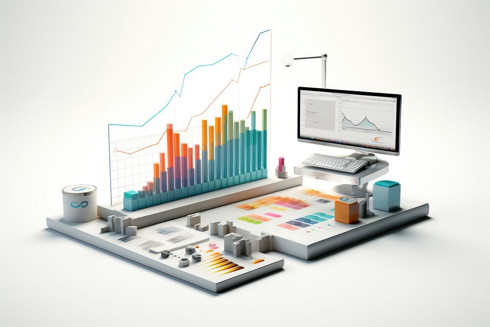 Computer table graph chart. AI | Premium Photo - rawpixel