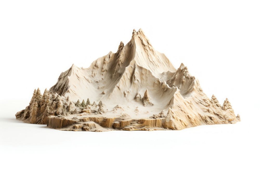 Mountain landscape nature white background. | Premium Photo ...