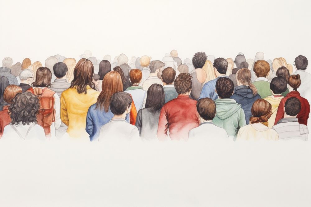 Drawing sketch adult crowd. AI | Free Photo Illustration - rawpixel