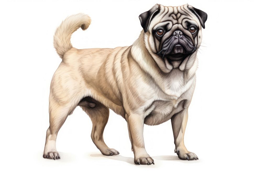 Pug dog mammal animal. AI | Premium Photo Illustration - rawpixel