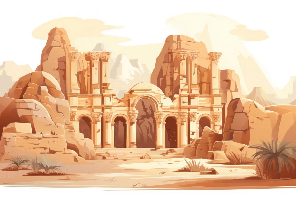 Architecture ancient desert ruins. | Premium Photo Illustration - rawpixel