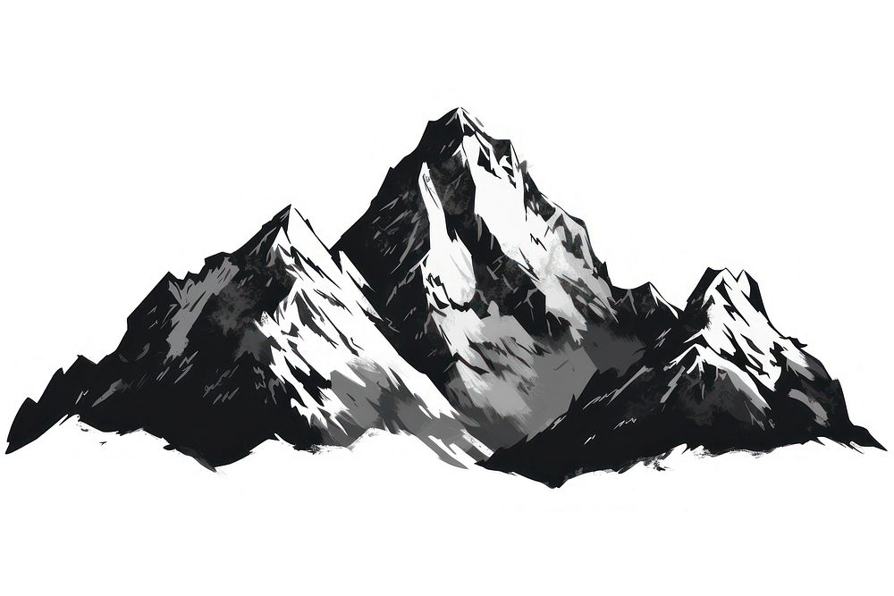 Mountain nature white background mountaineering. | Premium Photo ...