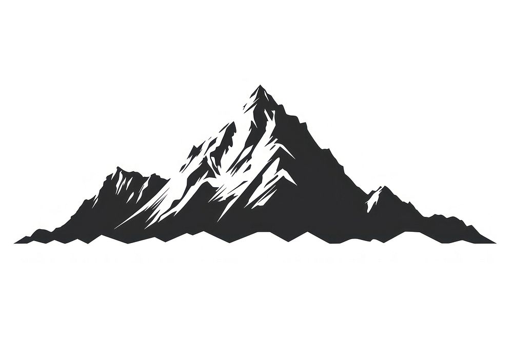 Mountain nature white background stratovolcano. | Premium Photo ...