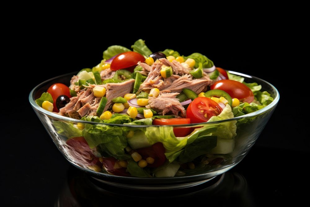 Salad food vegetable meat. AI | Premium Photo - rawpixel