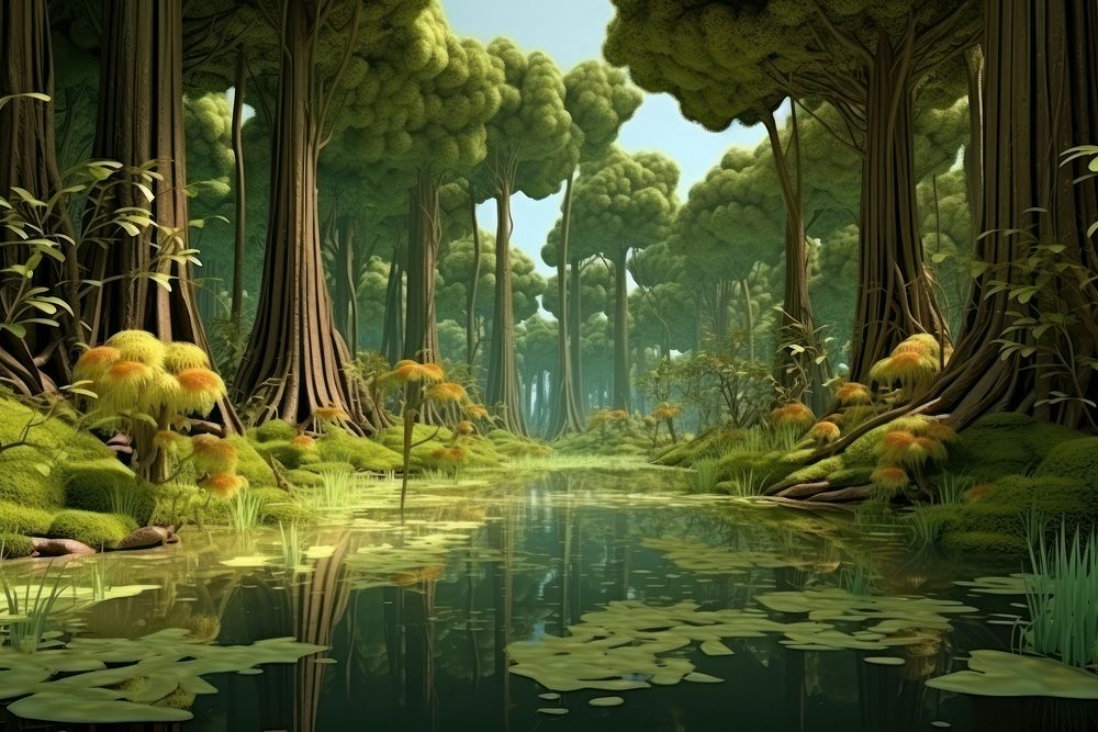 Forest swamp tree land | Premium Photo Illustration - rawpixel