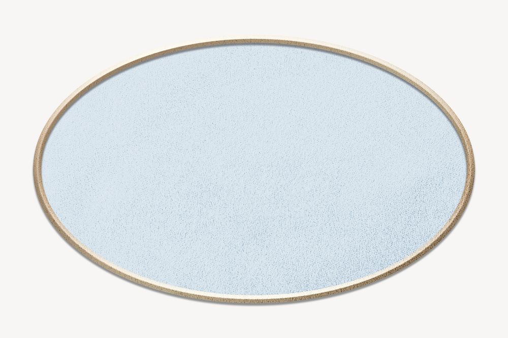 Blue pastel oval frame psd | Premium PSD - rawpixel