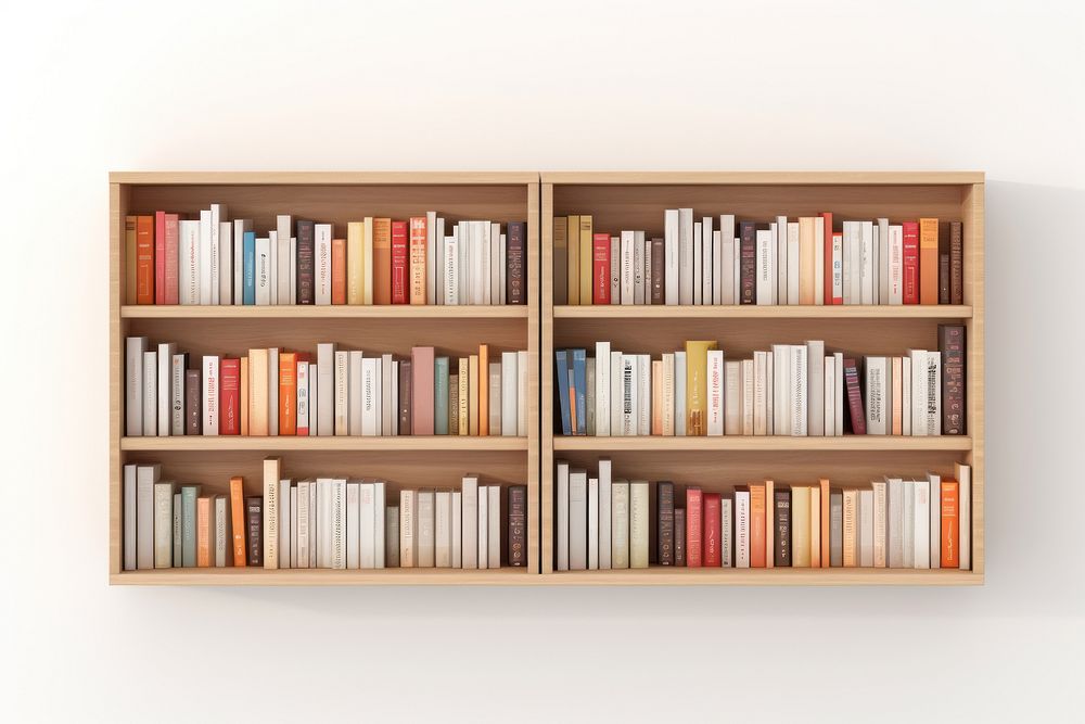 Bookshelf furniture bookcase wood. AI | Free Photo Illustration - rawpixel