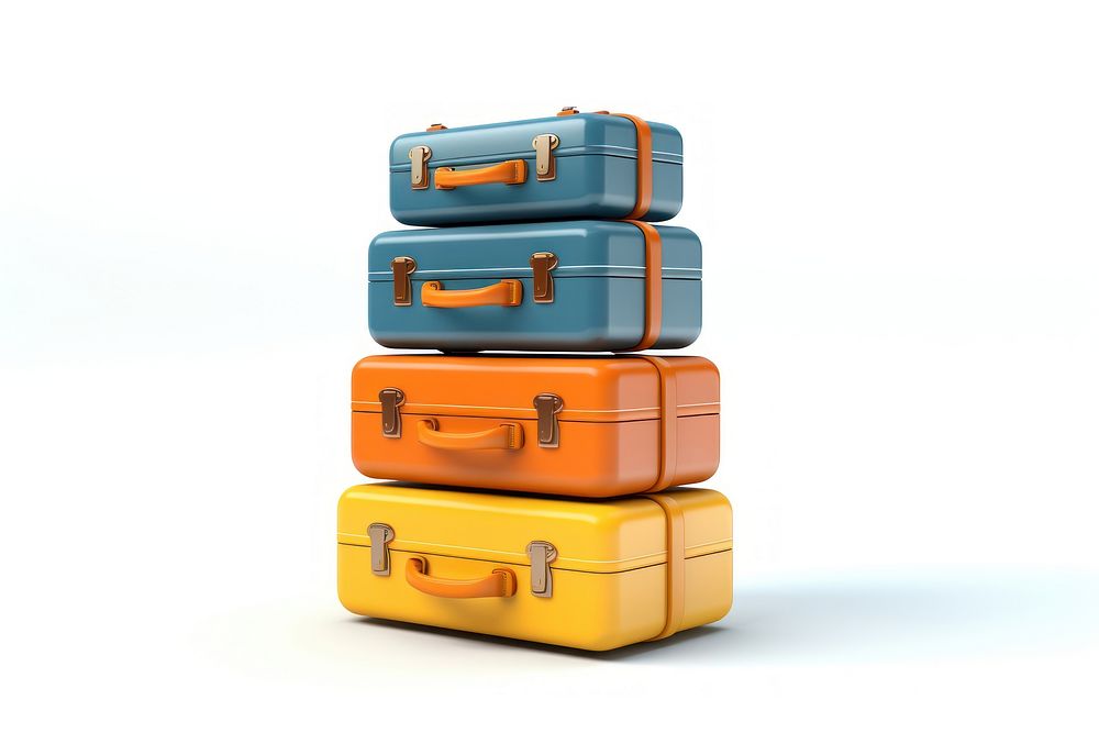 Suitcases stack suitcase luggage white | Free Photo Illustration - rawpixel