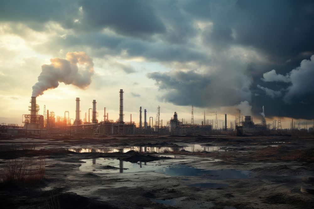 Outdoors architecture pollution landscape. AI | Free Photo - rawpixel