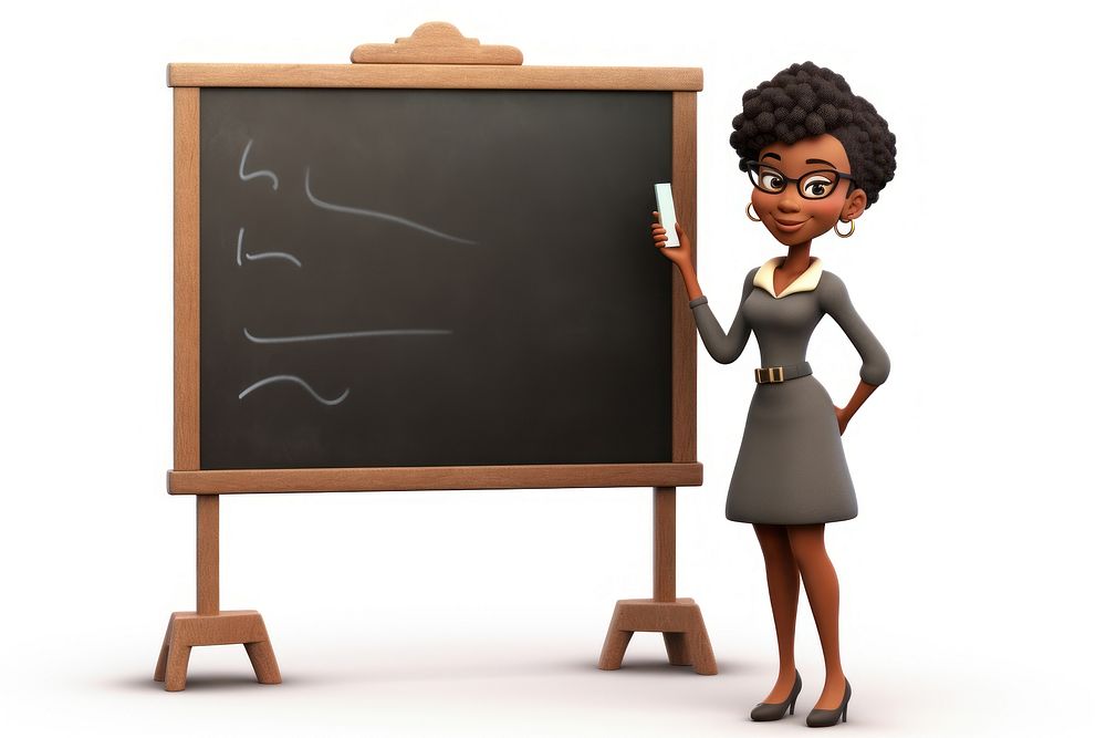 Blackboard standing female chalk. | Free Photo Illustration - rawpixel