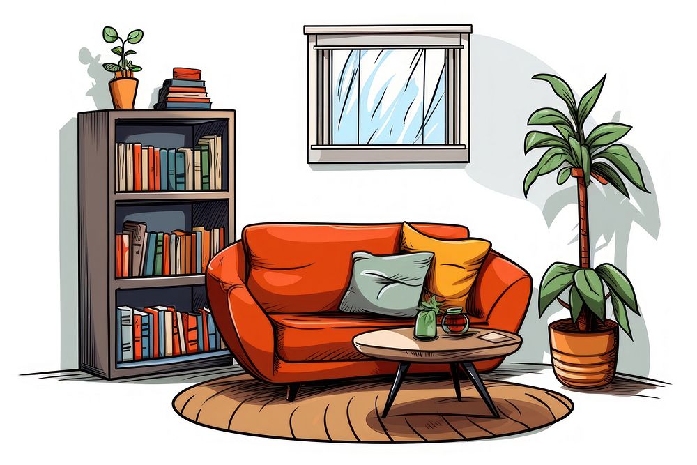 Room architecture furniture bookshelf. AI | Premium Photo Illustration ...