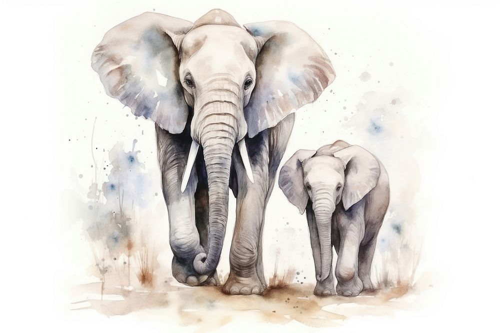 Elephant wildlife drawing animal. AI | Free Photo - rawpixel