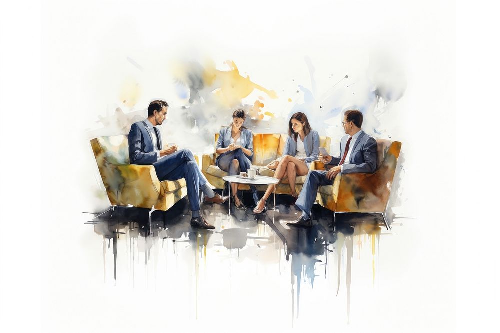 Sitting conversation talking meeting. AI | Free Photo - rawpixel