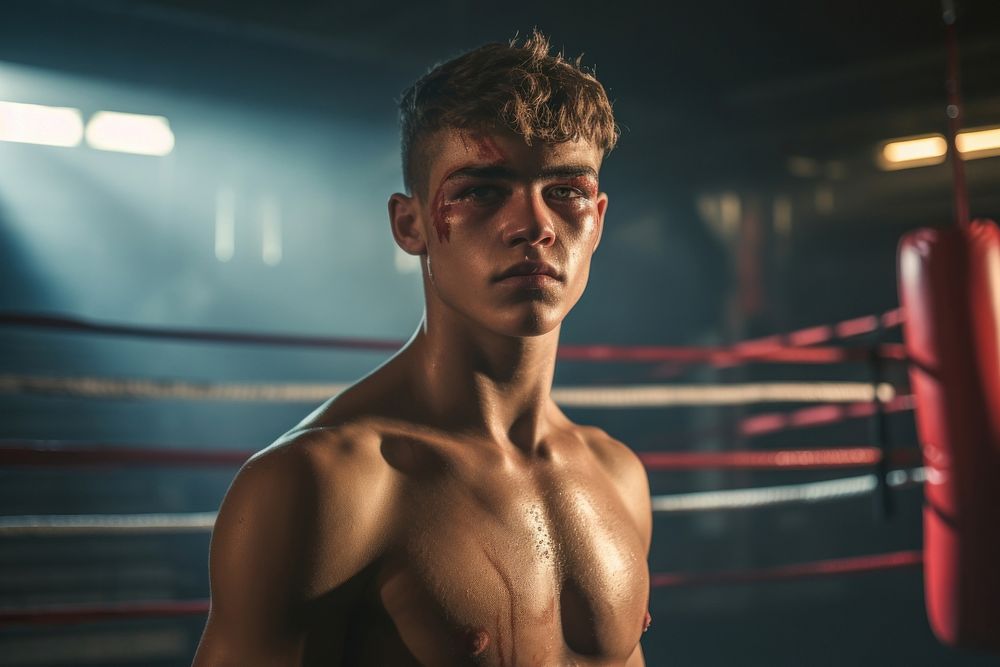 Portrait boxing determination contemplation. AI | Free Photo - rawpixel