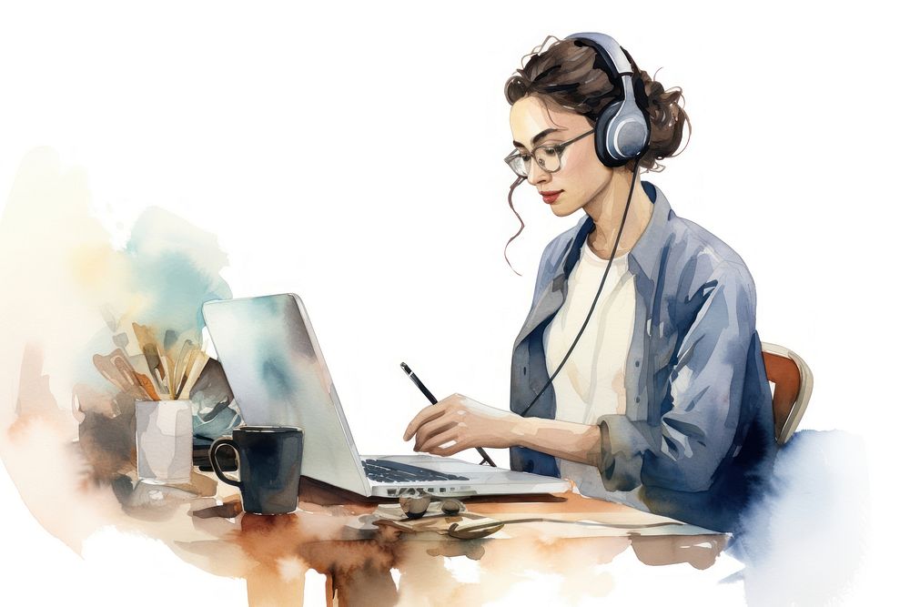 Headphones computer glasses headset | Free Photo Illustration - rawpixel
