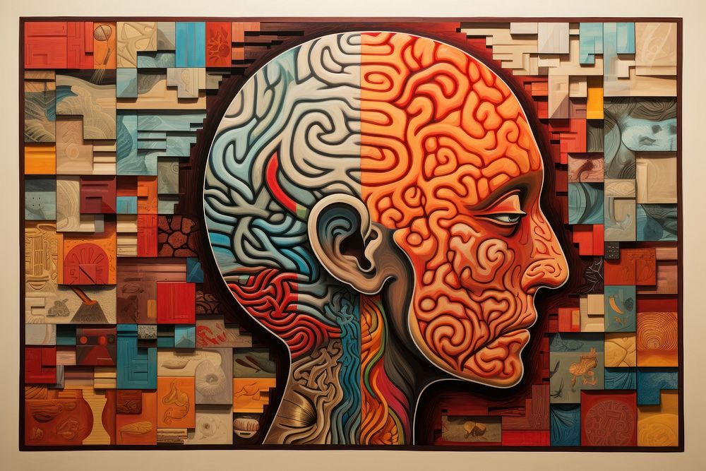 Painting collage brain art. AI | Free Photo - rawpixel